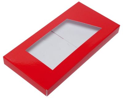 Box for chocolate bar rouge laque